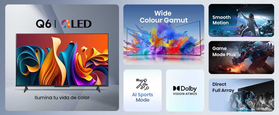 TV Hisense QLED 50" UHD 4K 50Q6N Google TV (2024) | Hisense